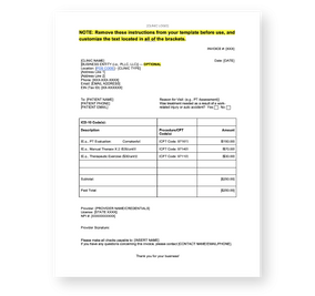 Superbill Template | WebPT